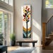 Long Narrow Wall Art, Tall Narrow Wall Art, Vertical Wall Art, Long ...