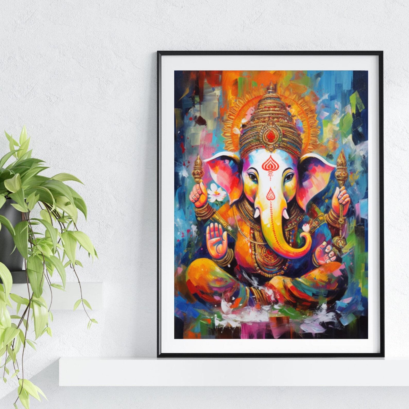 Lord Ganesha Wall Art Hindu God Lord Ganesha Print Ganesha - Etsy