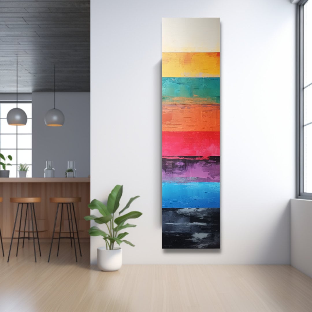 Long Narrow Wall Art, Tall and Thin Canvas Wall Art, Tree Wall Art ...