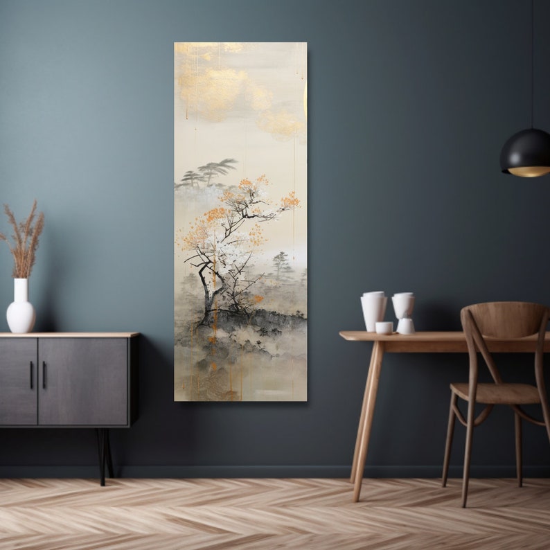 Long Narrow Wall Art, Tall and Thin Canvas Wall Art, Modern Wall Art ...