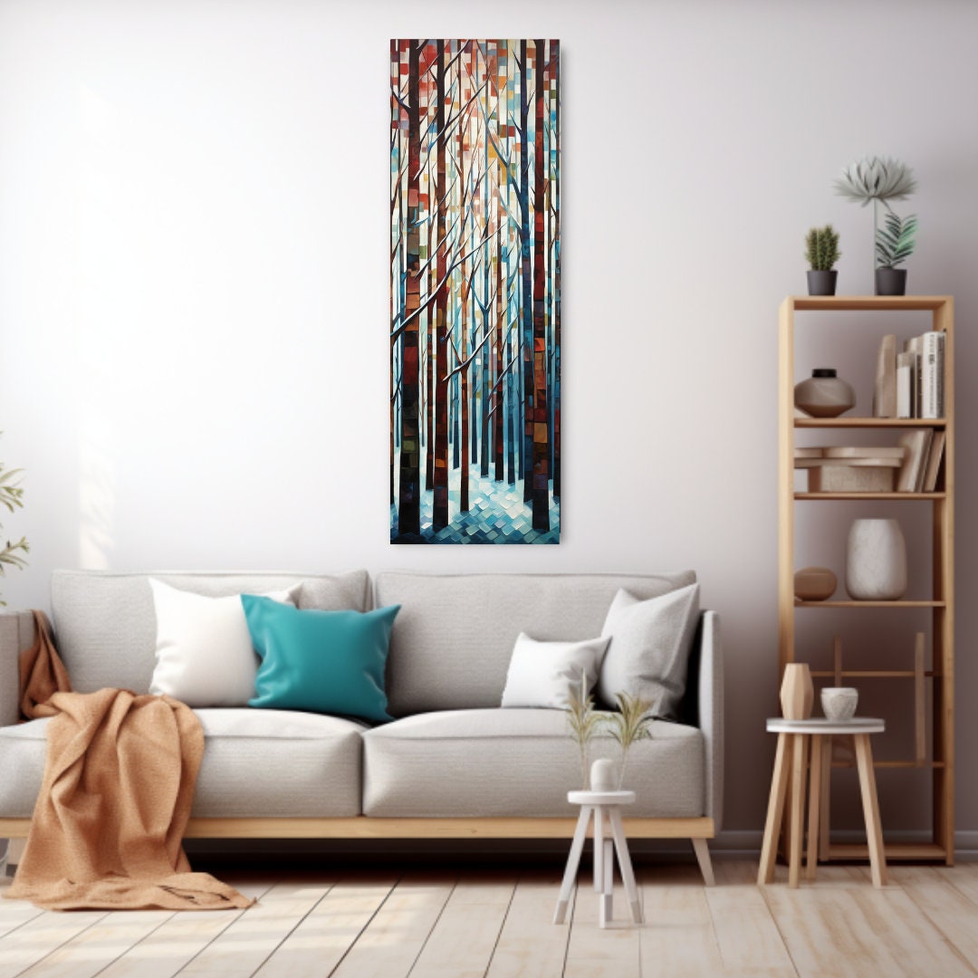 Long Narrow Wall Art, Tall and Thin Canvas Wall Art, Modern Wall Art ...