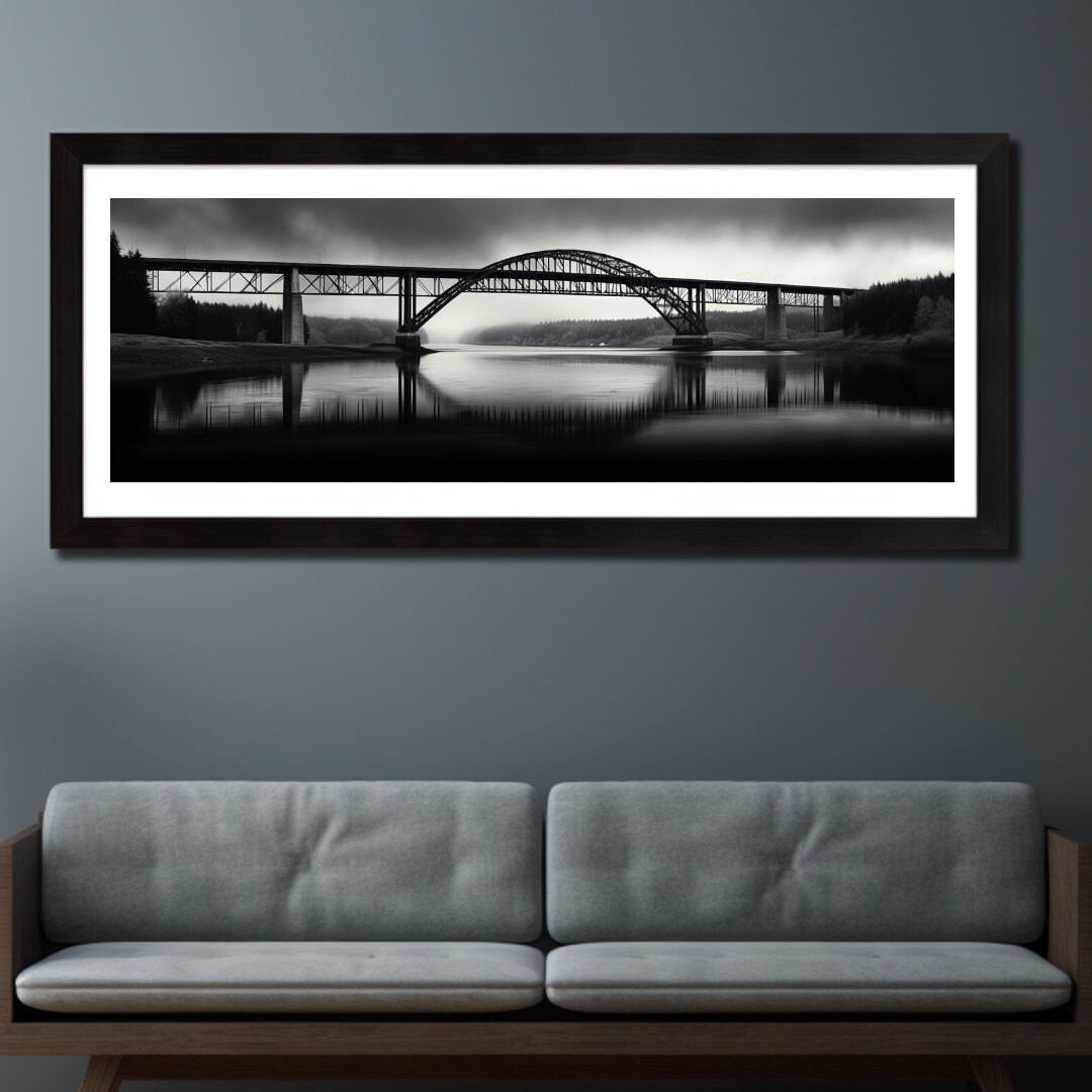 Art mural long horizontal, art mural horizontal étroit, art mural long ...