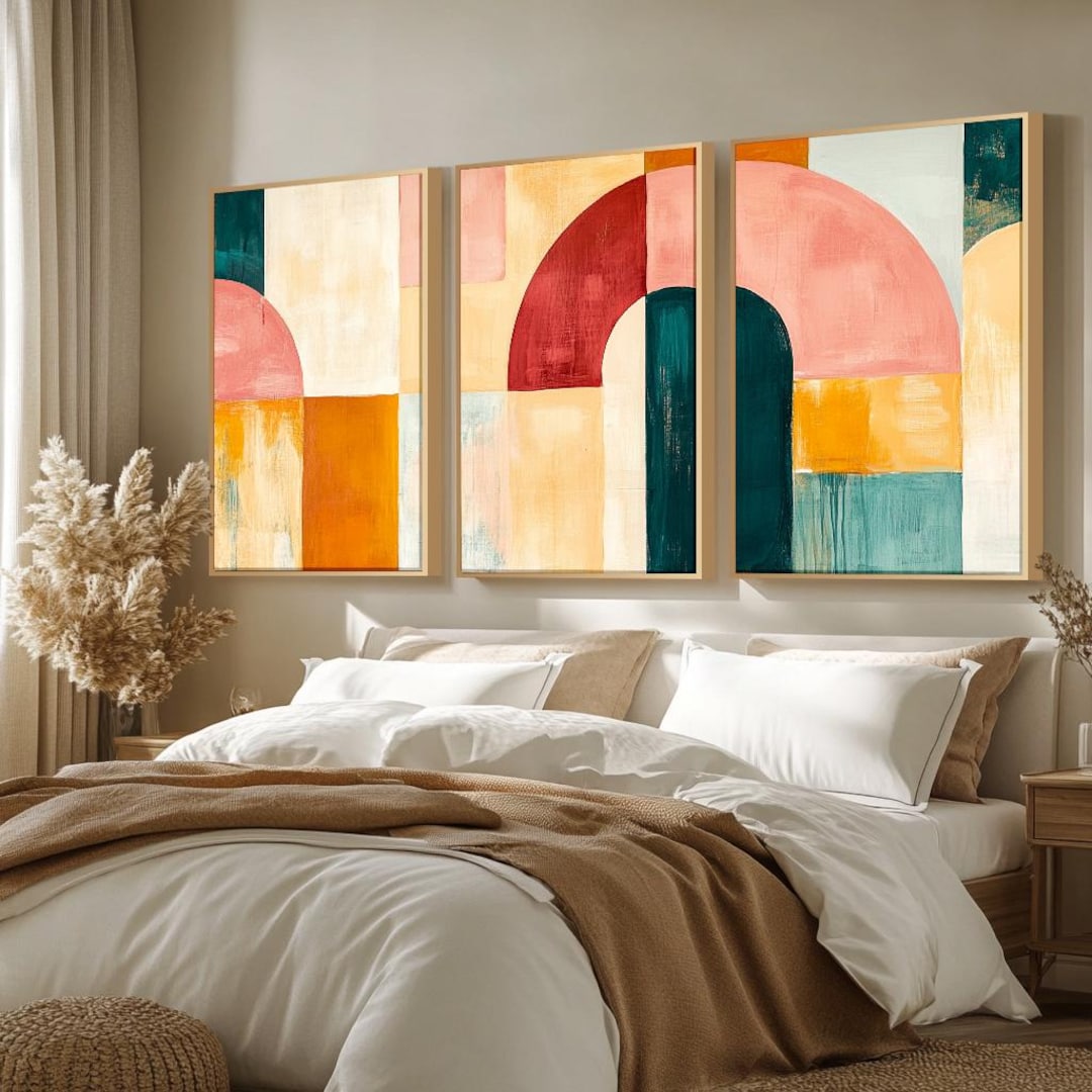 Bohemian 3 Piece Art, Set of 3 Art for Dining Room or Office Wall ...