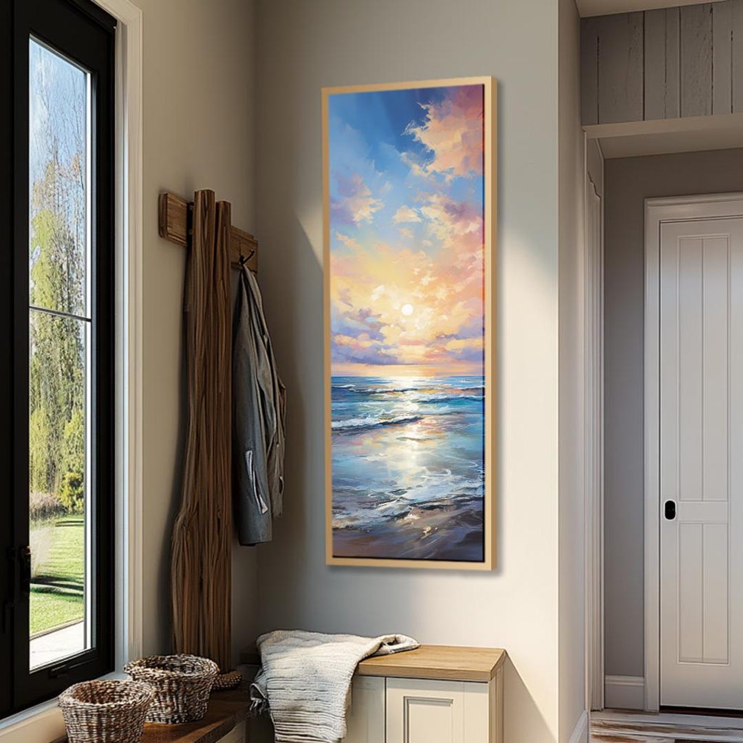 Long Narrow Wall Art, Tall and Thin Canvas Wall Art, Modern Wall Art ...
