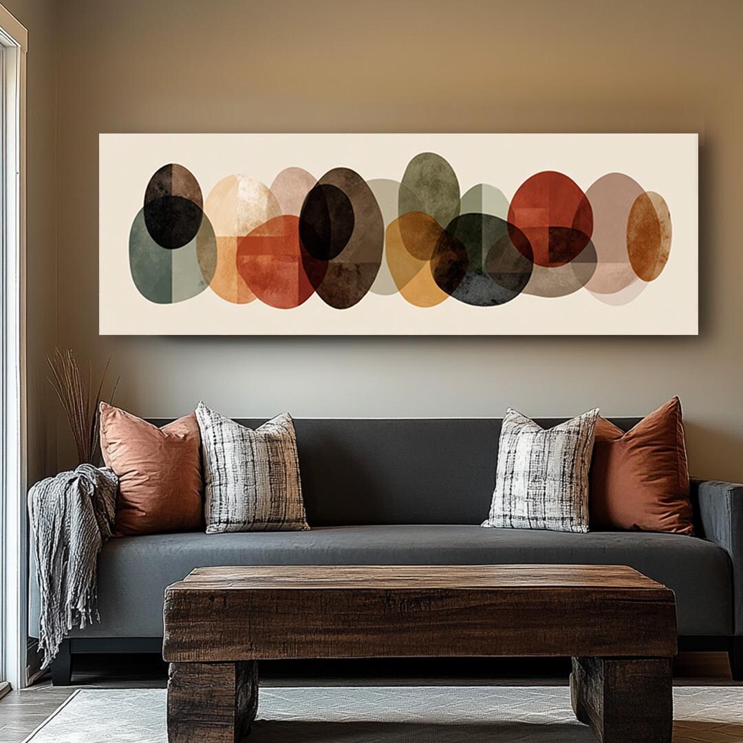 Long Horizontal Nature Wall Art, Tall Thin Framed Canvas Print, Narrow ...