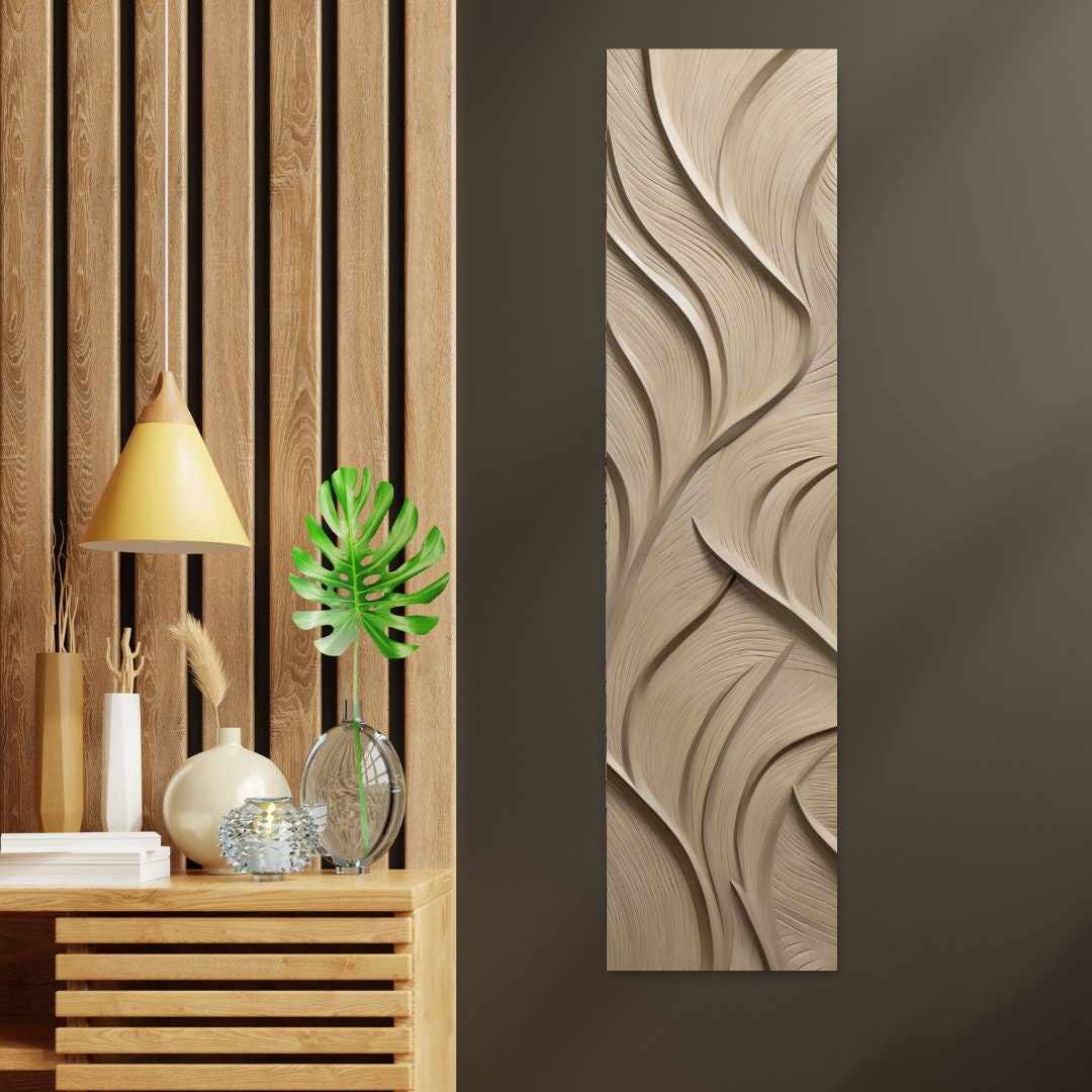 Long Narrow Wall Art, Tall Narrow Wall Art, Vertical Wall Art, Long ...
