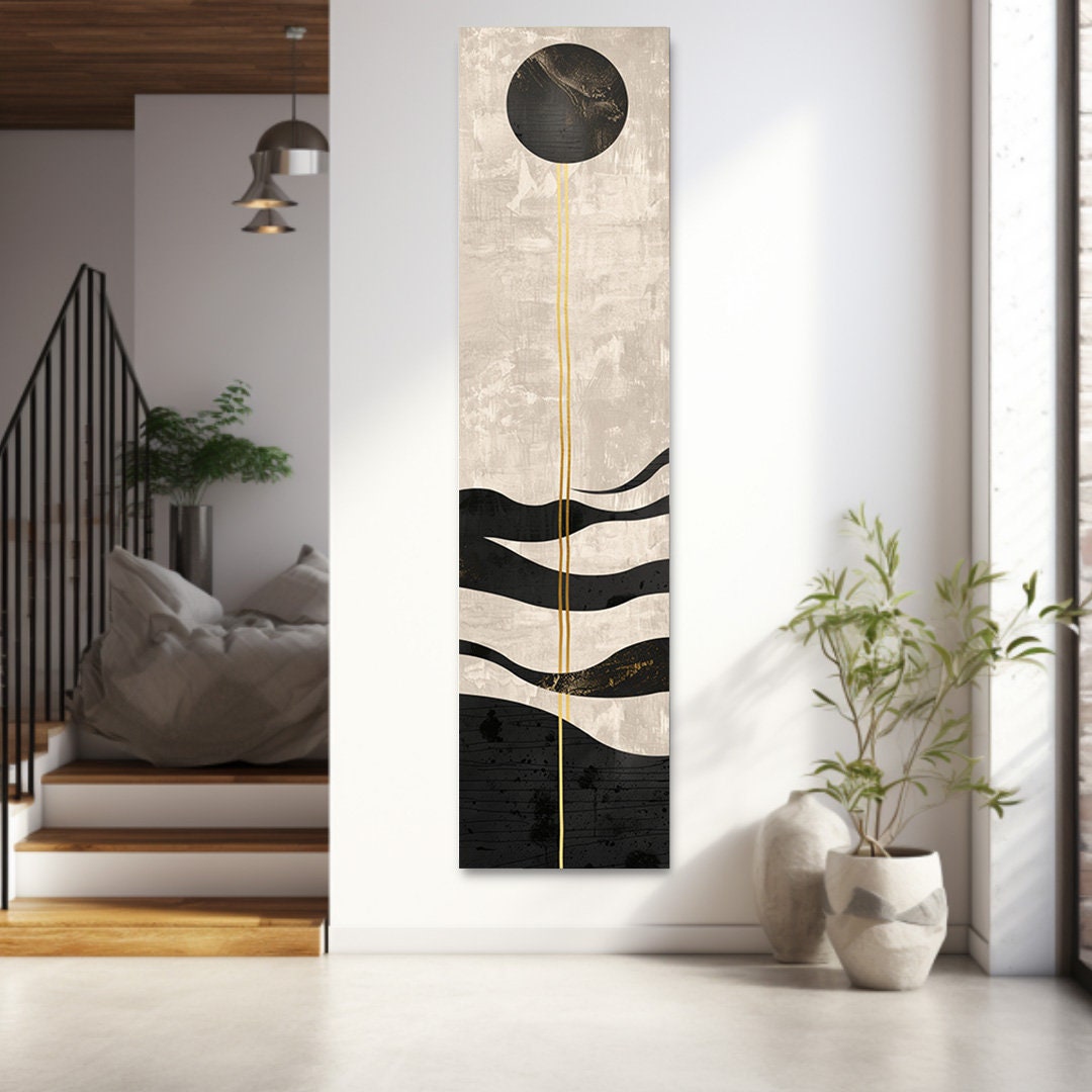 Long Narrow Wall Art, Tall Narrow Wall Art, Vertical Wall Art, Long ...