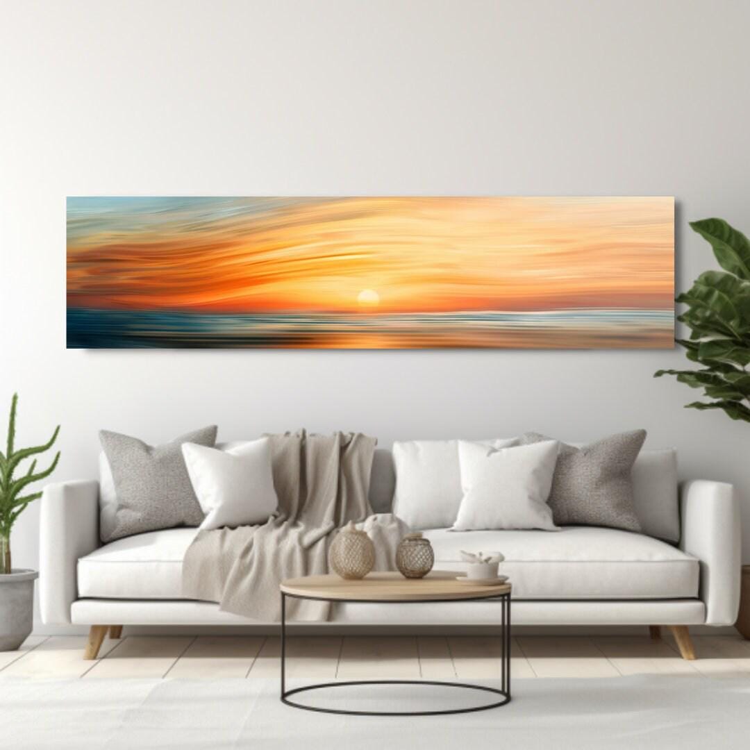 Long Horizontal Wall Art, Narrow Horizontal Wall Art, Long Narrow Wall ...