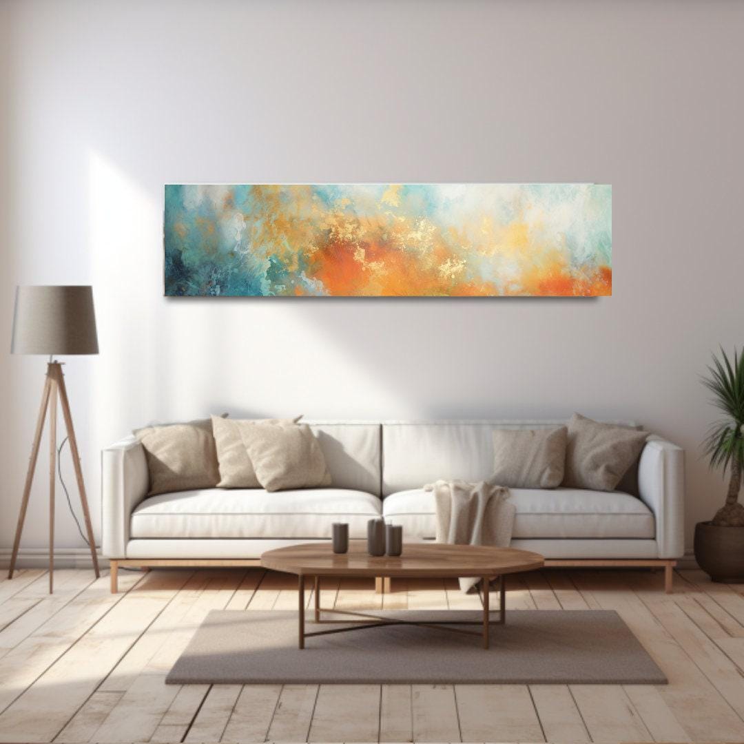 Long Narrow Wall Art, Tall and Thin Canvas Wall Art, Abstract Wall Art ...