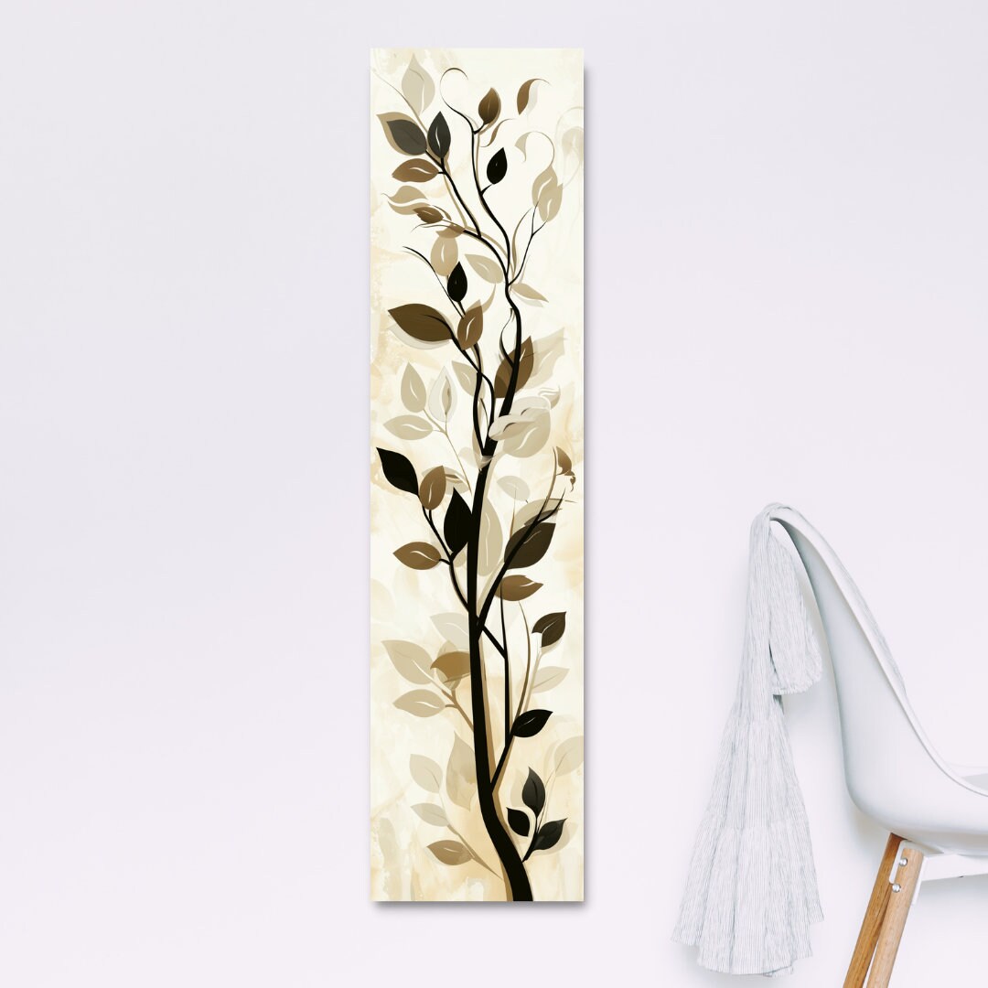Long Narrow Wall Art, Tall Narrow Wall Art, Vertical Wall Art, Long ...