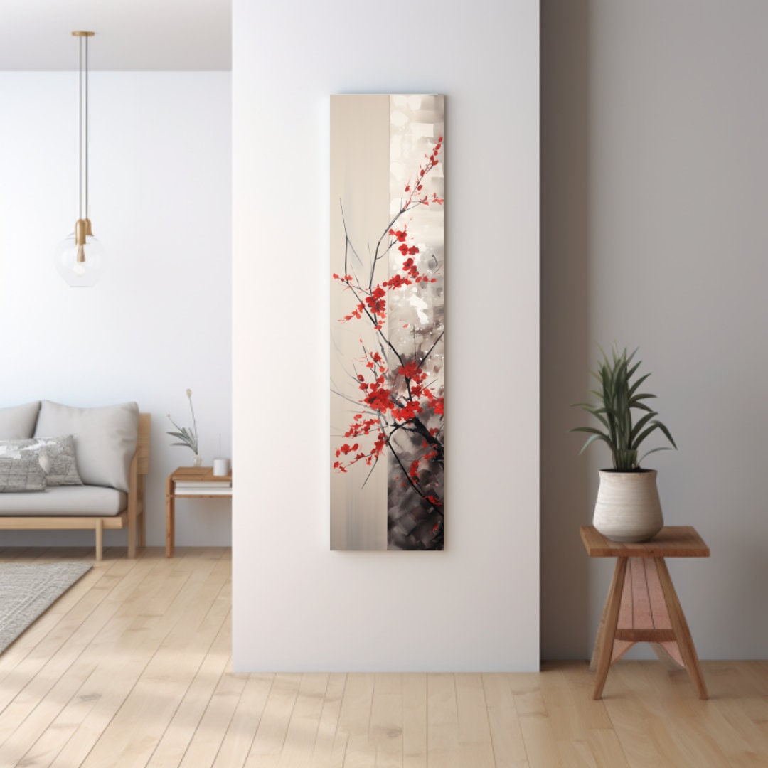 Long Narrow Wall Art, Tall and Thin Canvas Wall Art, Modern Wall Art ...