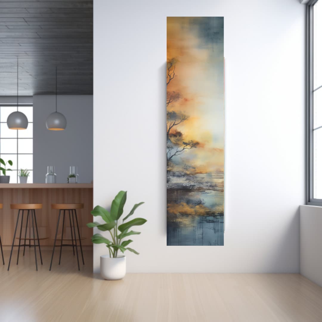 Long Narrow Wall Art, Tall and Thin Canvas Wall Art, Modern Wall Art ...
