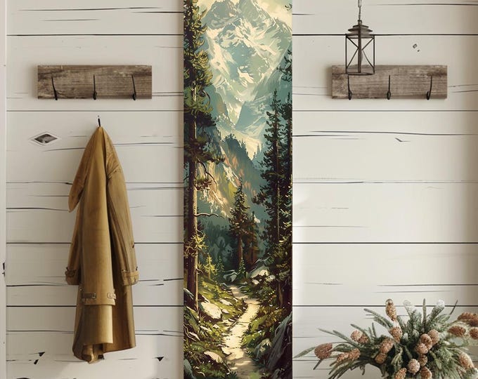 Long Narrow Wall Art, Tall and Thin Canvas Wall Art, River Wall Art ...