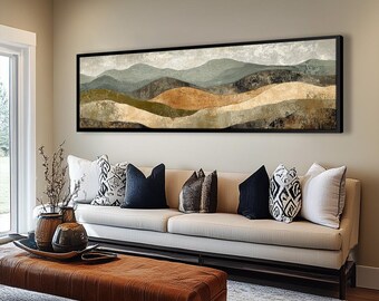 Long Horizontal Wall Art, Narrow Horizontal Wall Art, Long Narrow Wall ...