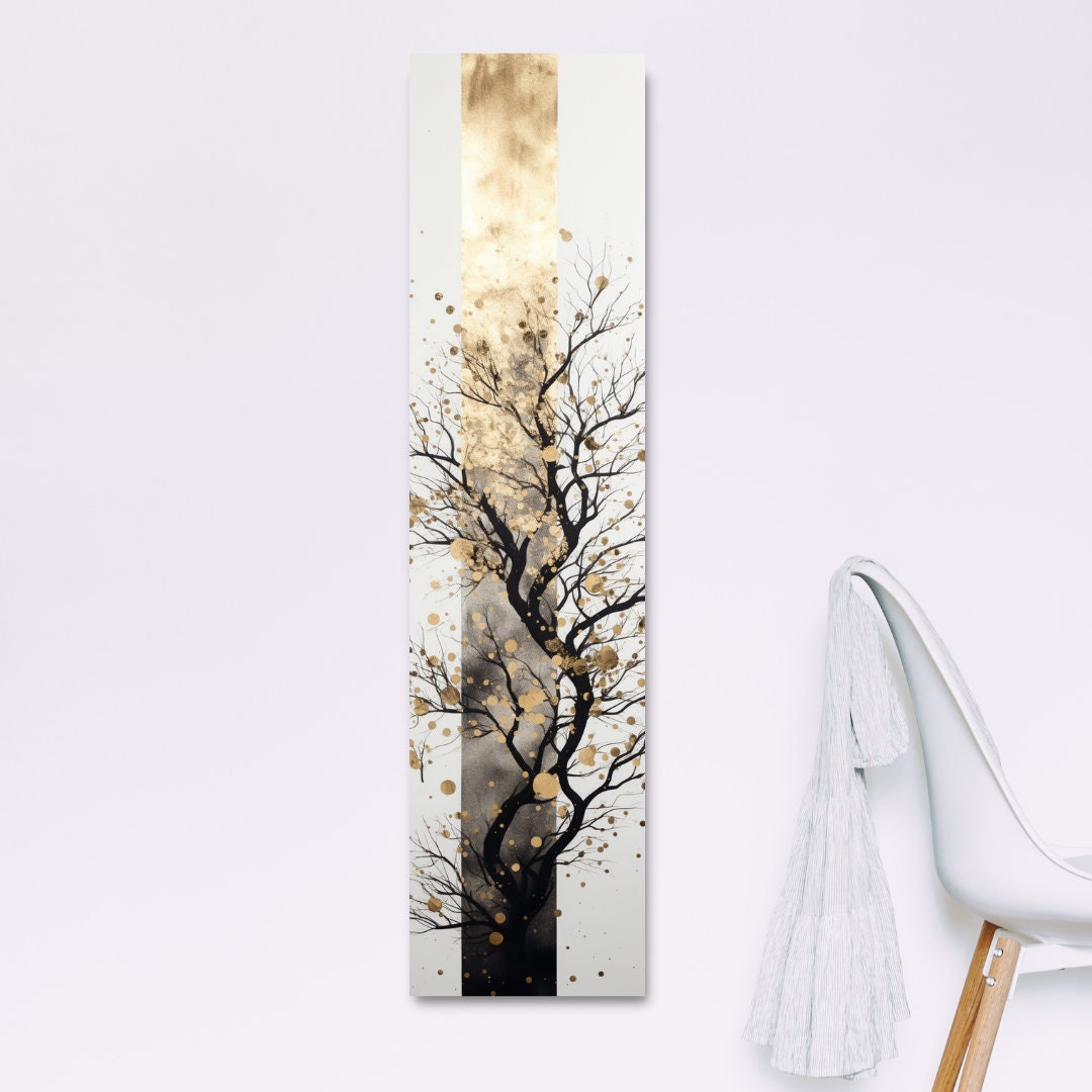 Long Narrow Wall Art, Tall Narrow Wall Art, Vertical Wall Art, Long ...
