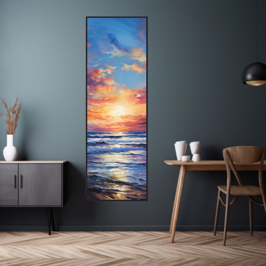 Long Narrow Wall Art, Tall and Thin Canvas Wall Art, Modern Wall Art ...