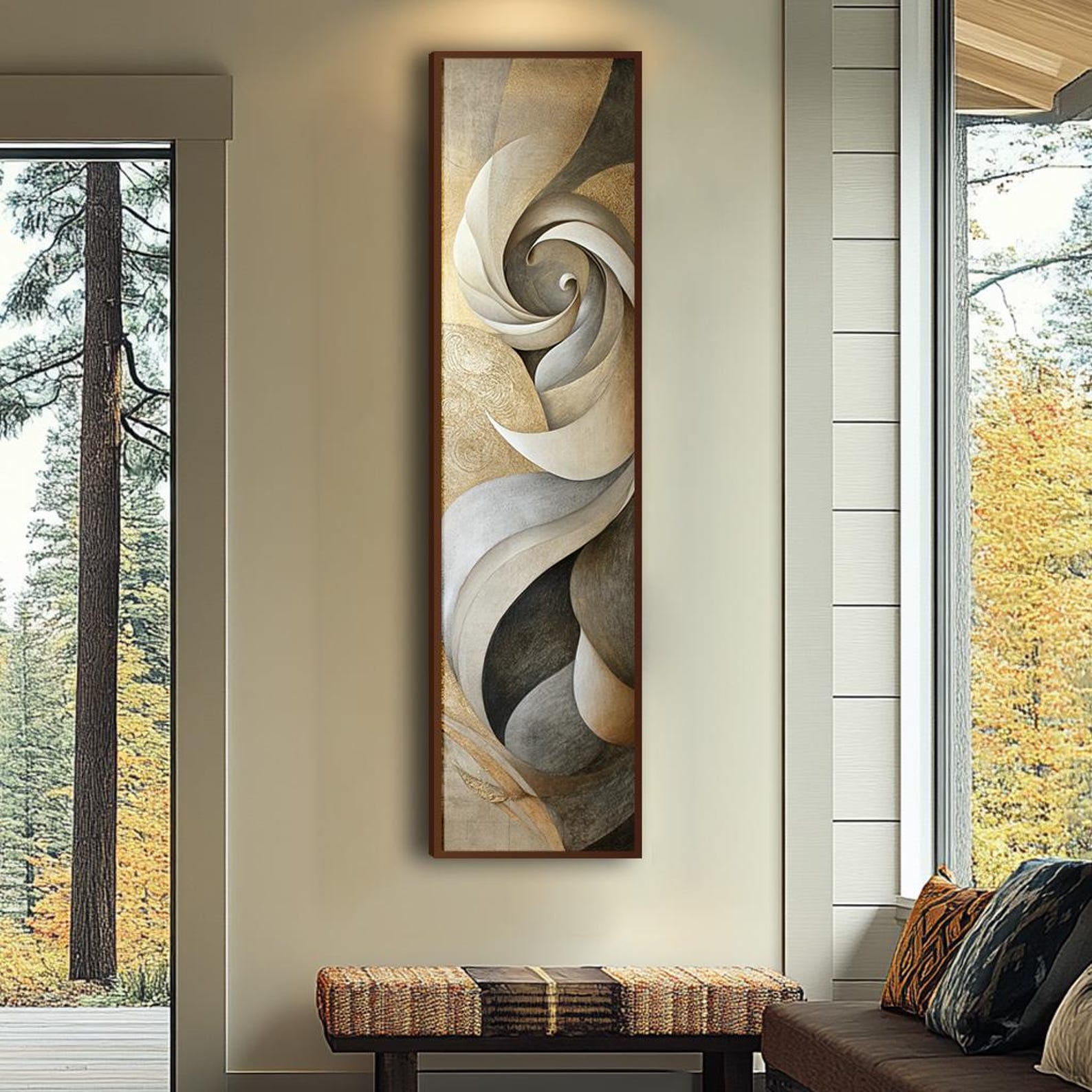 Long Narrow Wall Art, Tall and Thin Canvas Wall Art, Modern Wall Art ...