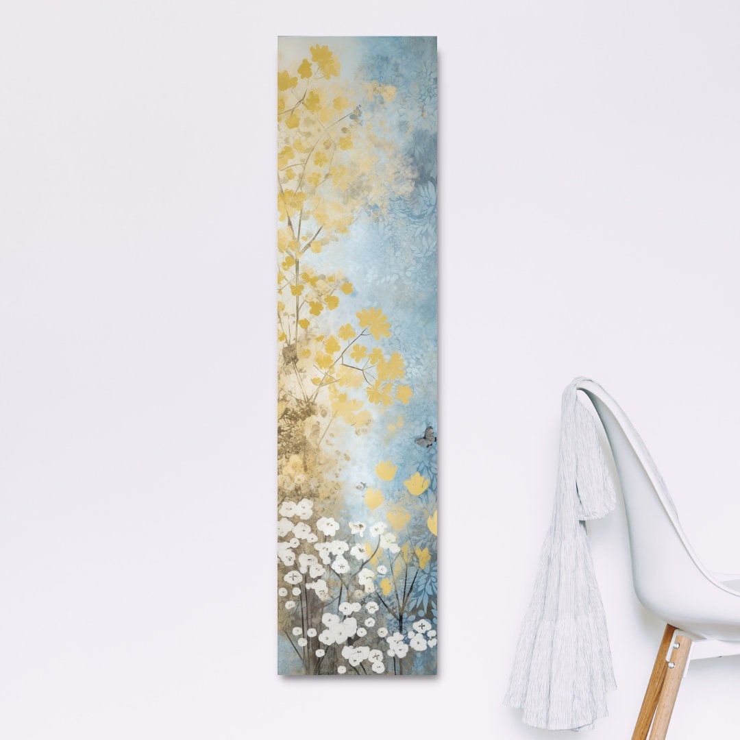 Long Narrow Wall Art, Tall Narrow Wall Art, Vertical Wall Art, Long ...