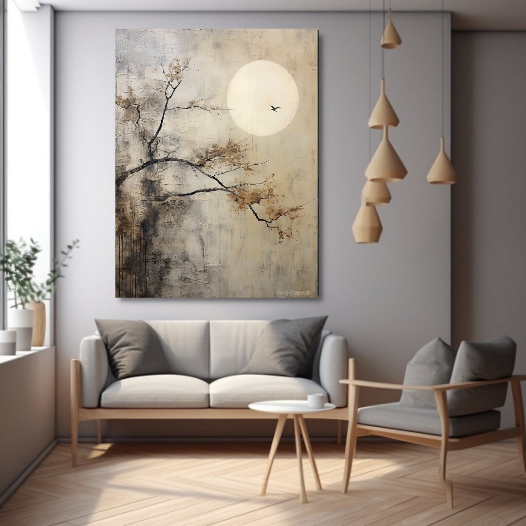 Japandi Wall Art , Japandi Canvas Art, Japandi Neutral Scandinavian ...