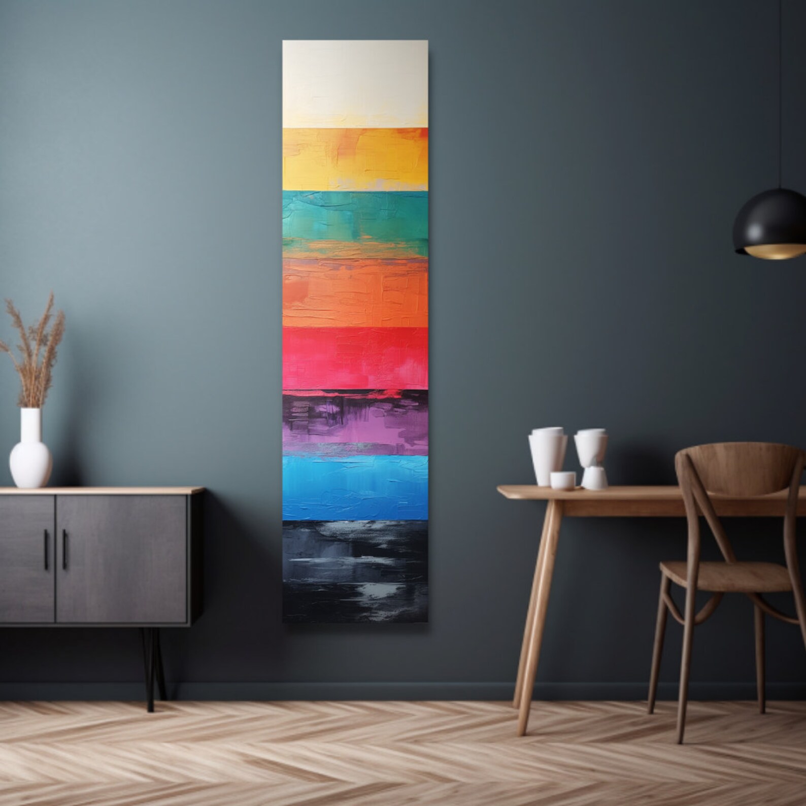 Long Narrow Wall Art, Tall and Thin Canvas Wall Art, Tree Wall Art ...