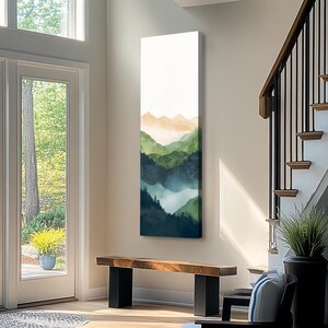 Long Narrow Wall Art, Tall Narrow Wall Art, Vertical Wall Art, Long ...