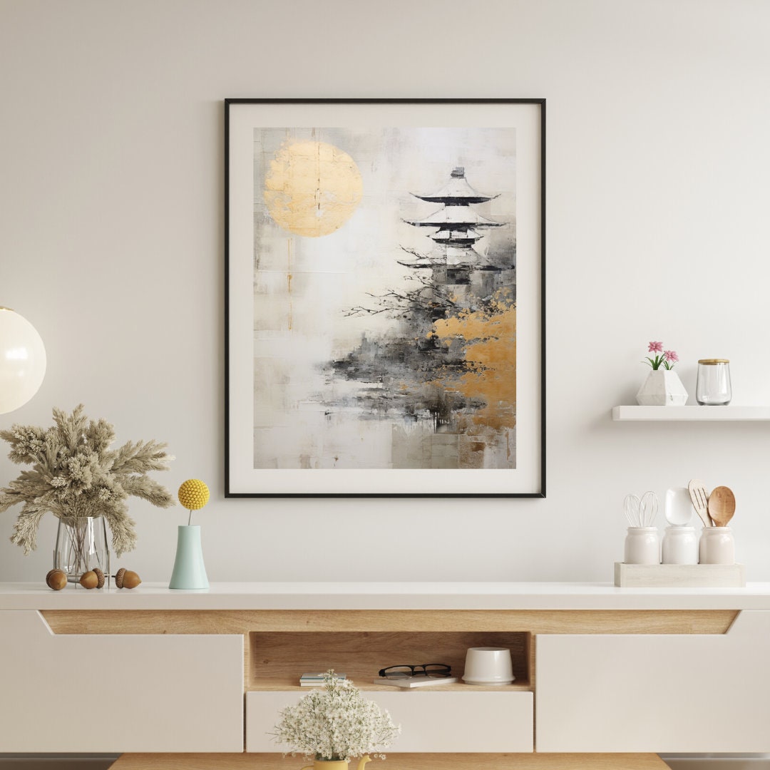 Japandi Wall Art , Japandi Canvas Art, Japandi Neutral Scandinavian ...