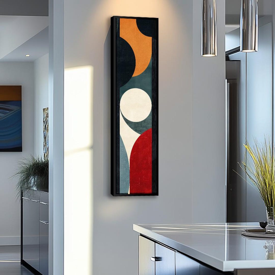 Long Narrow Wall Art, Tall Narrow Wall Art, Vertical Wall Art, Long ...