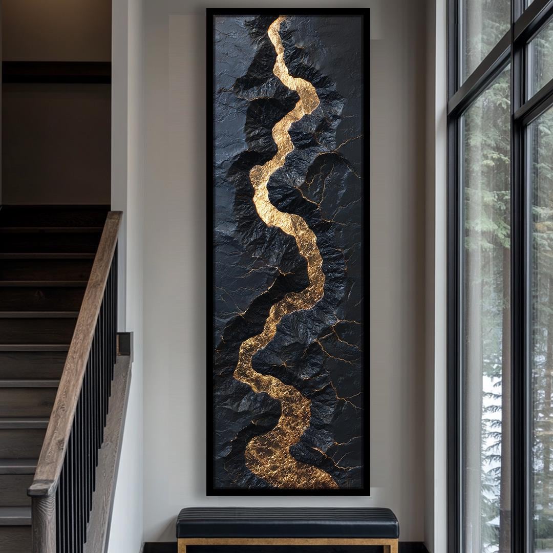 Long Narrow Wall Art, Tall and Thin Canvas Wall Art, Modern Abstract ...