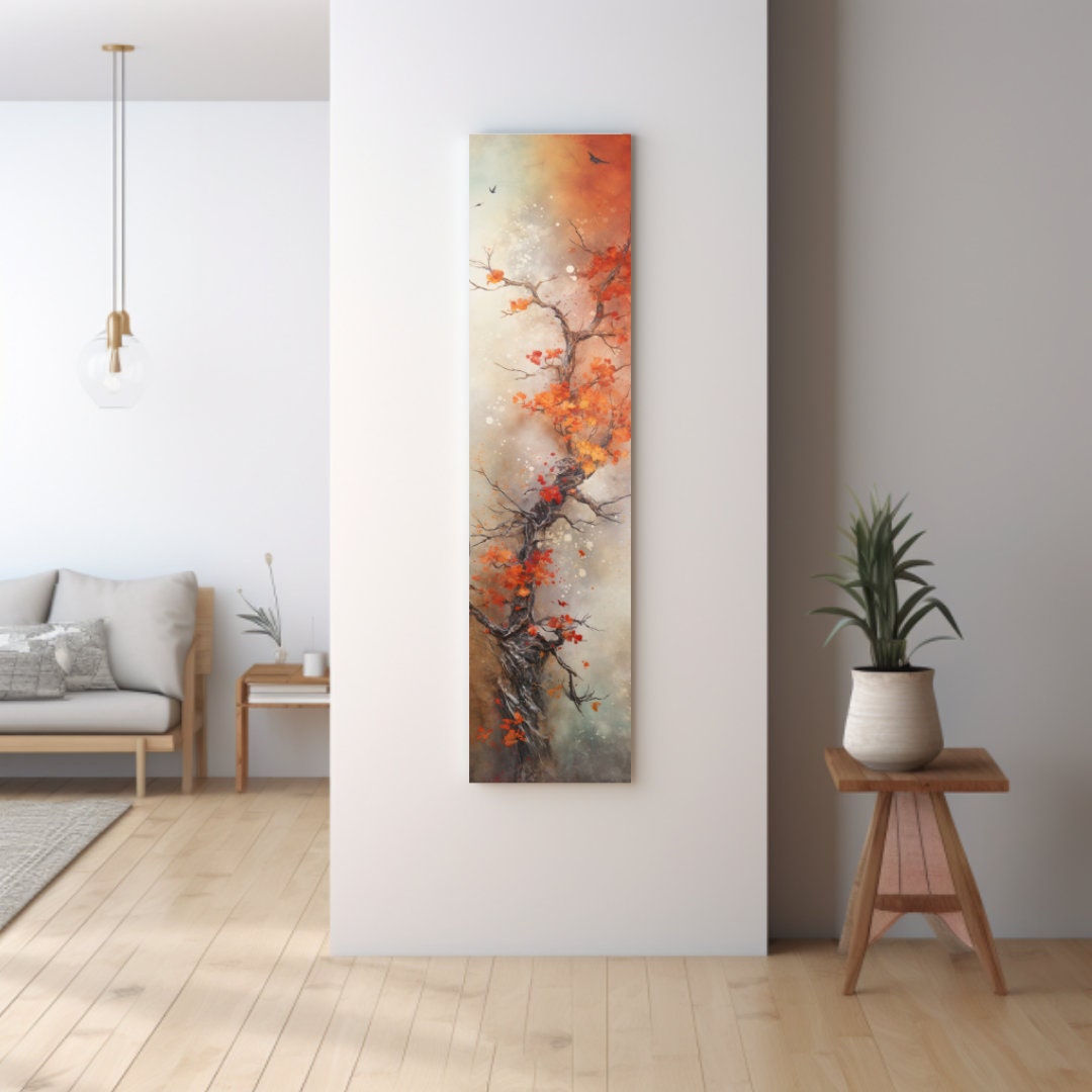 Long Narrow Wall Art, Tall and Thin Canvas Wall Art, Modern Wall Art ...