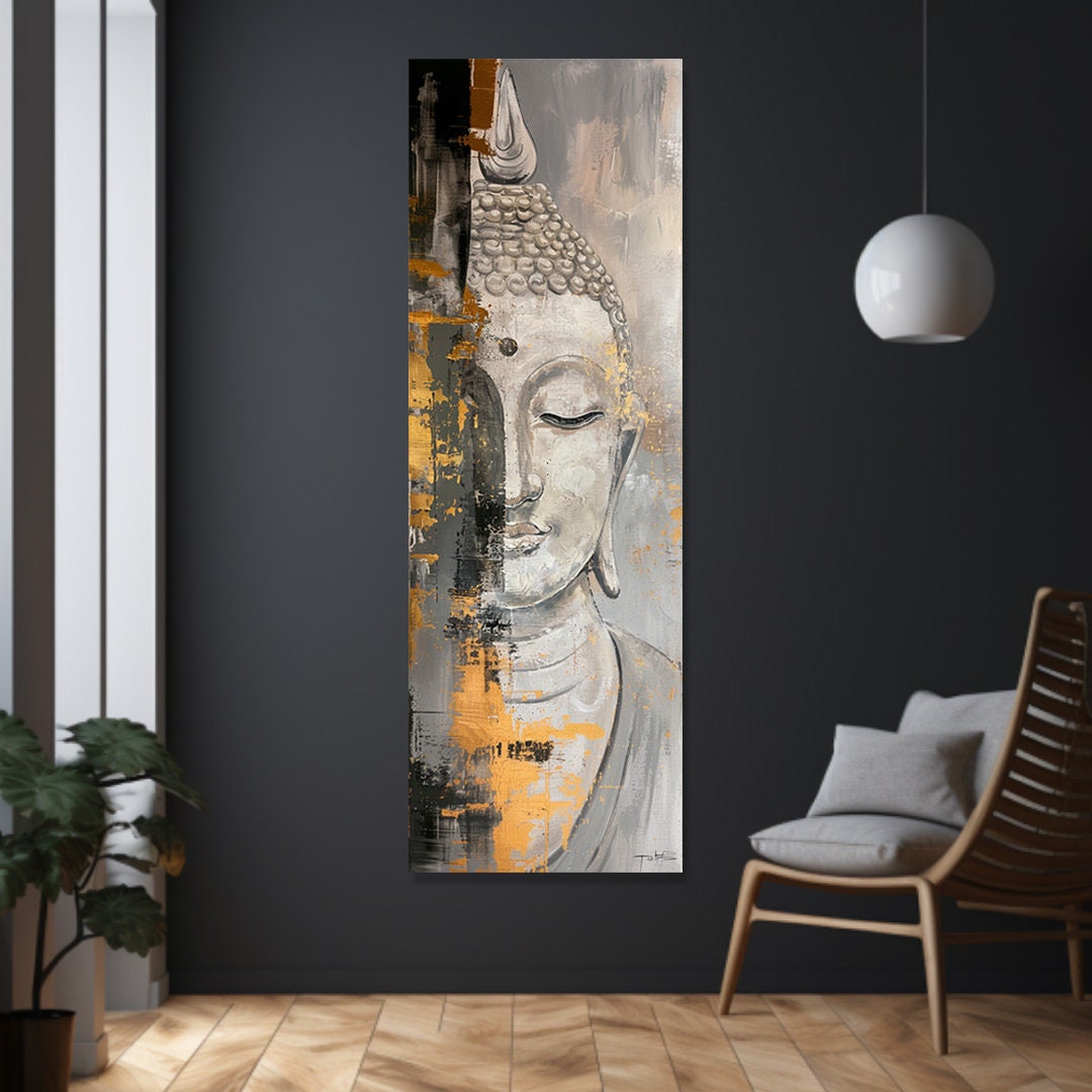 Long Narrow Wall Art, Tall Narrow Wall Art, Vertical Wall Art, Long ...