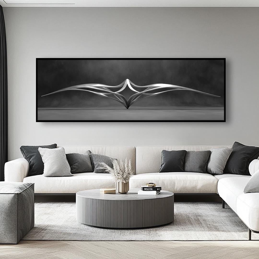 Long Horizontal Wall Art, Narrow Horizontal Wall Art, Nature Mountain ...