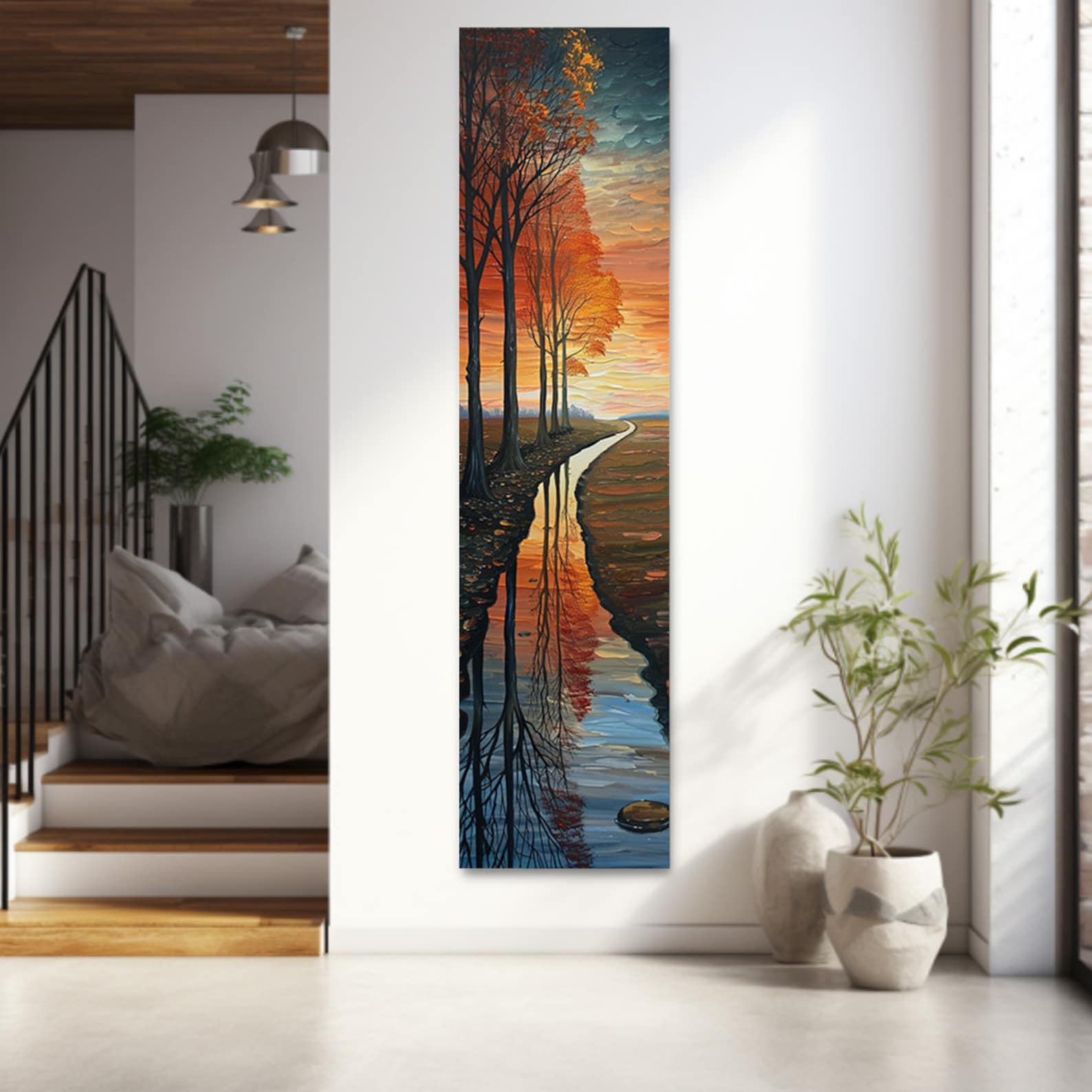 Narrow Vertical Wall Artnull