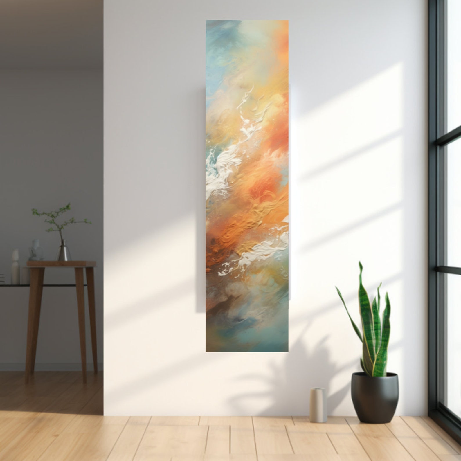 Long Narrow Wall Art, Tall and Thin Canvas Wall Art, Tree Wall Art ...