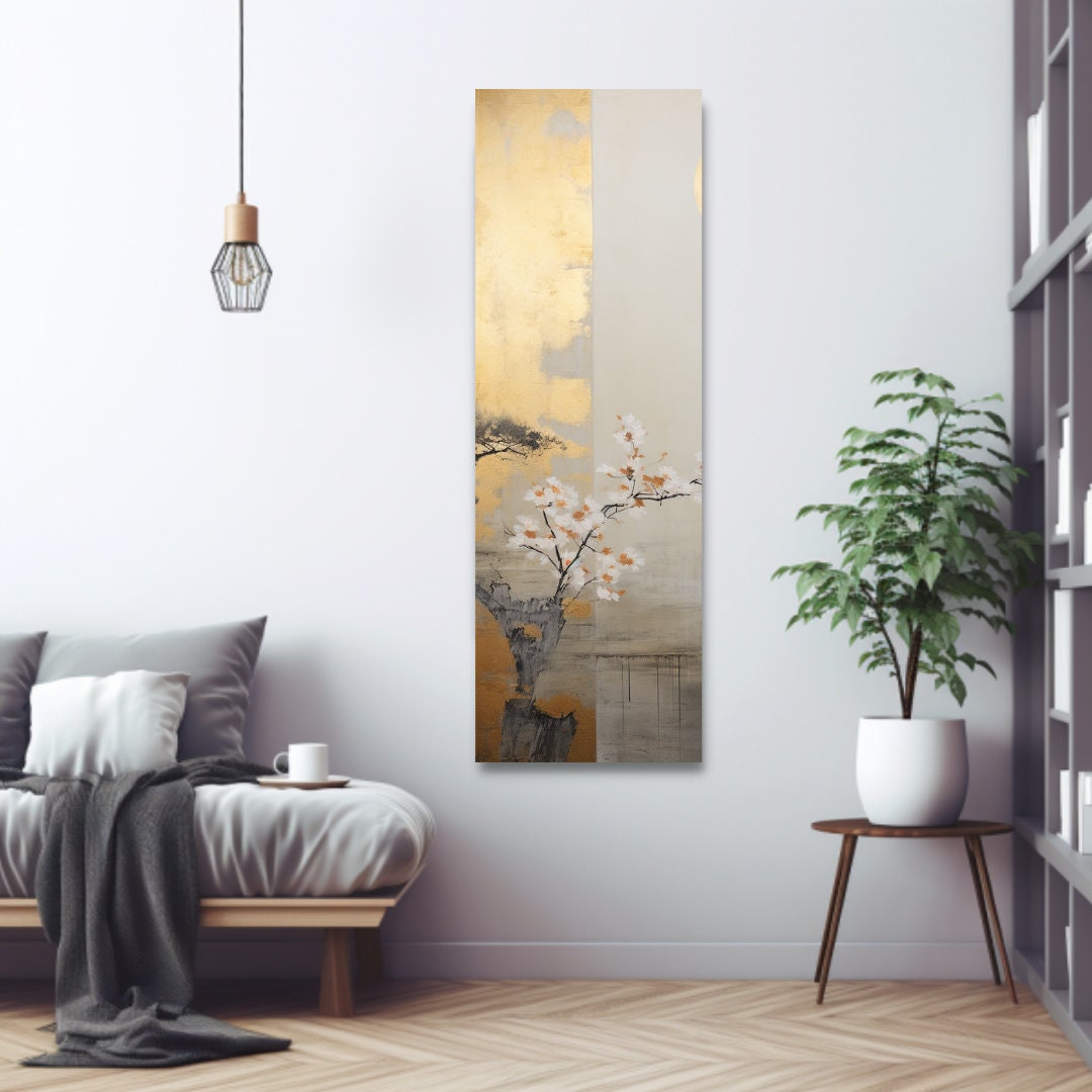 Long Narrow Wall Art, Tall and Thin Canvas Wall Art, Modern Wall Art ...