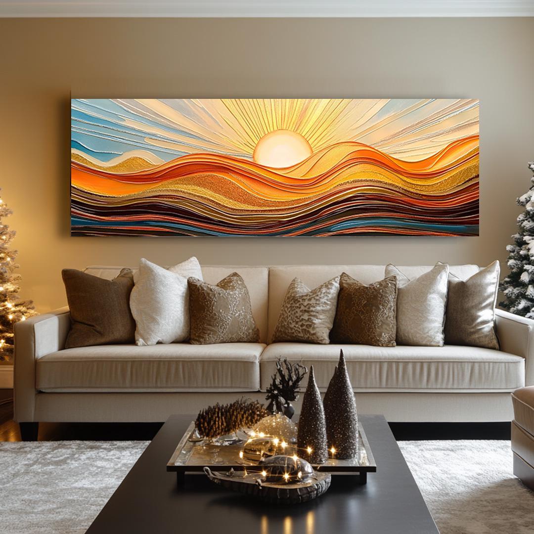 Winter Horizontal Long Narrow Wall Art, Seasonal Horizontal Narrow ...