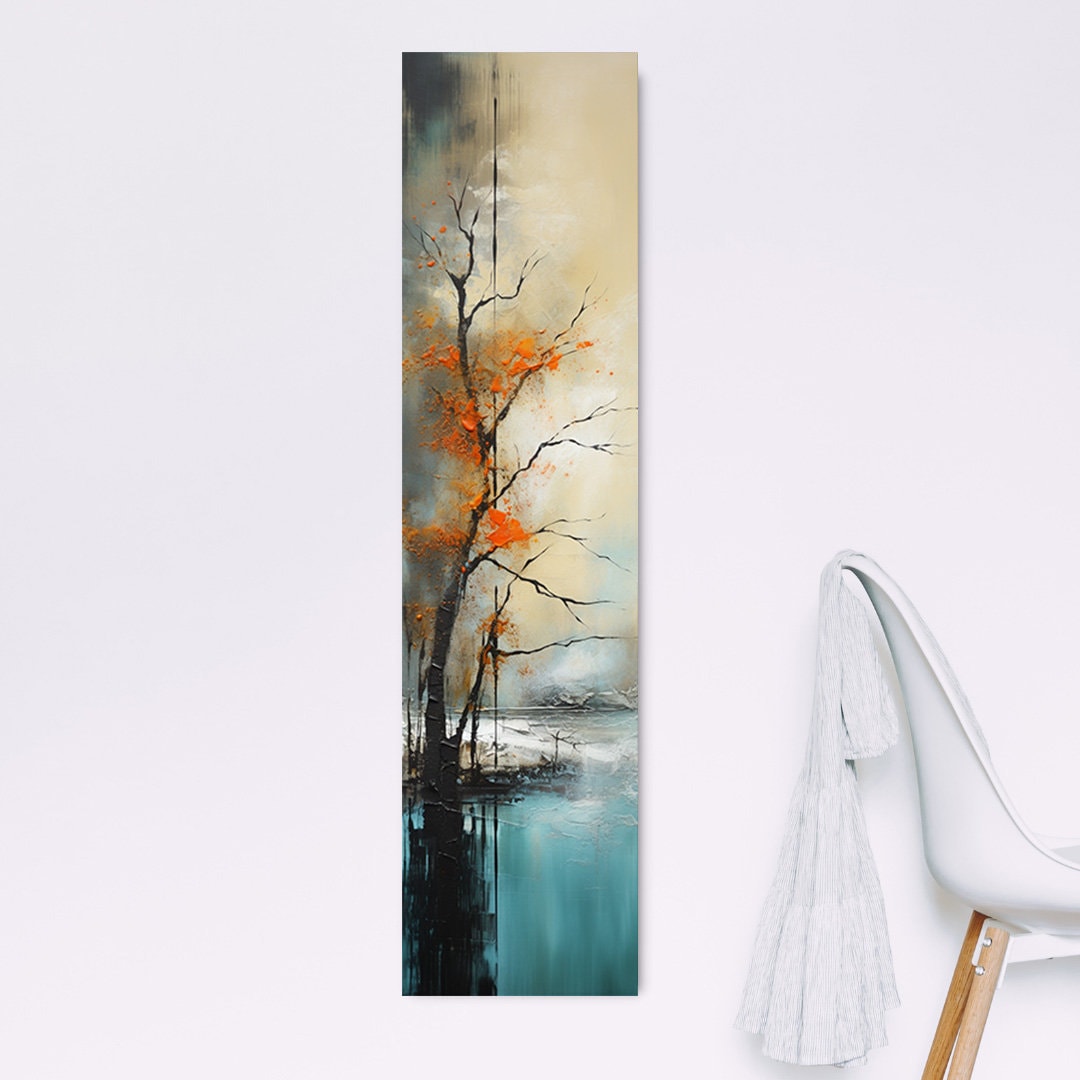 Long Narrow Wall Art, Tall Narrow Wall Art, Vertical Wall Art, Long ...