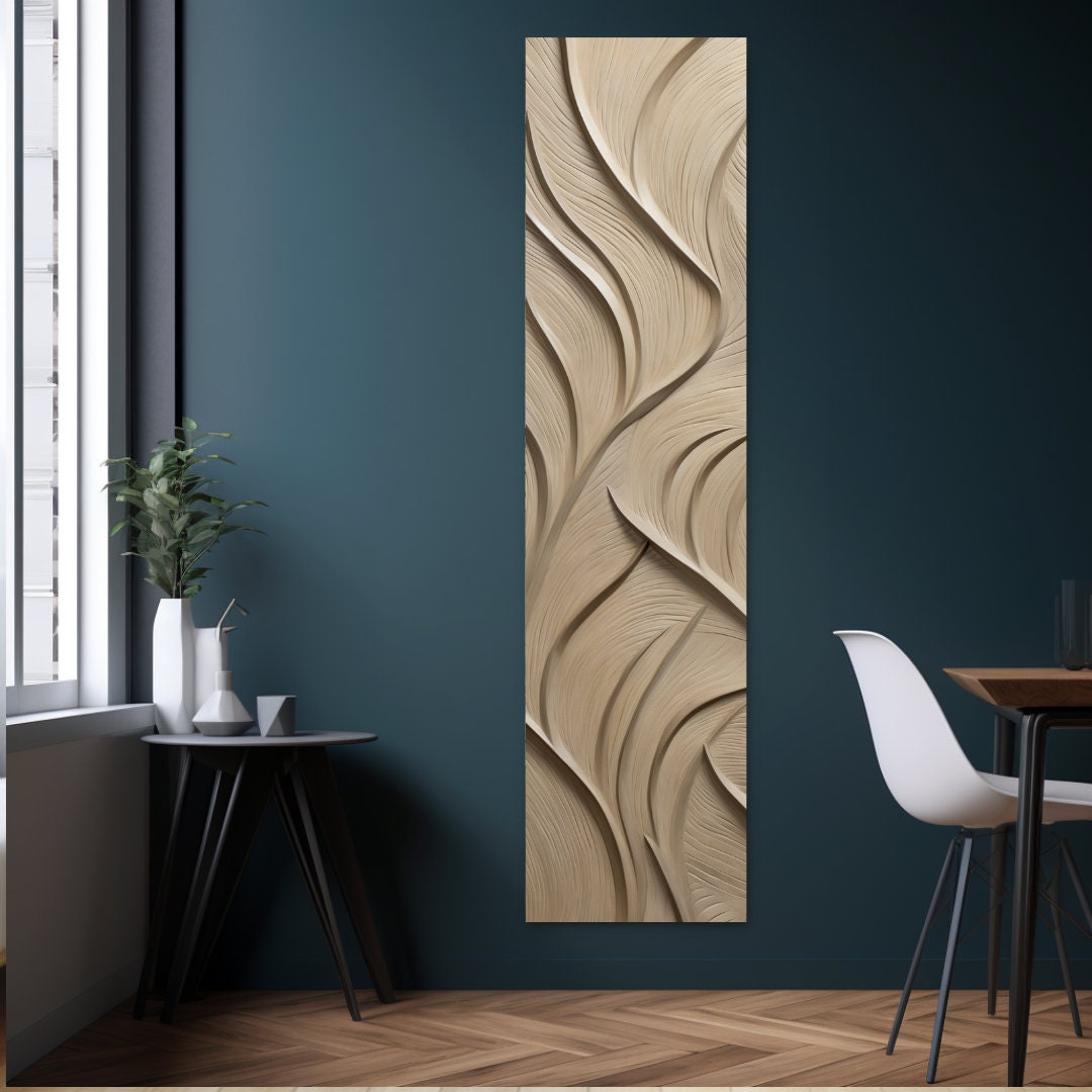 Long Narrow Wall Art, Tall Narrow Wall Art, Vertical Wall Art, Long ...