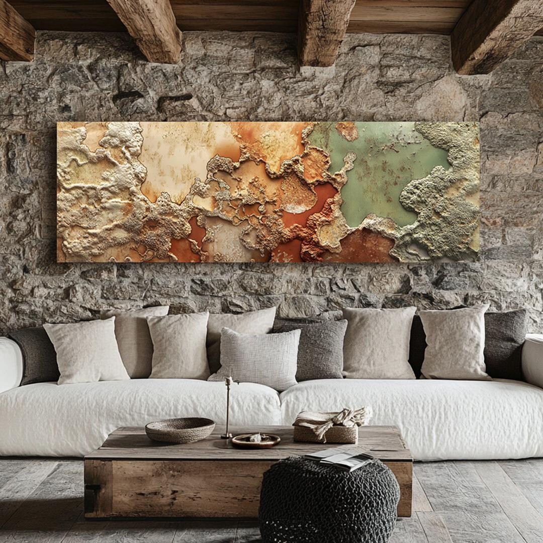 Long Horizontal Abstract Modern Wall Art - Long Narrow Horizontal ...