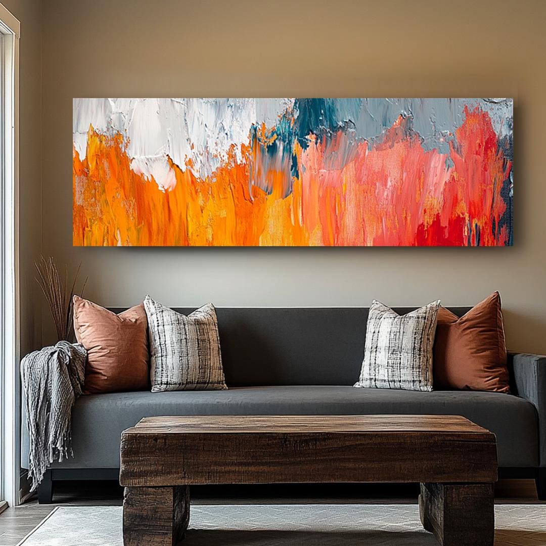 Long Horizontal Wall Art, Narrow Horizontal Wall Art, Long Narrow Wall ...
