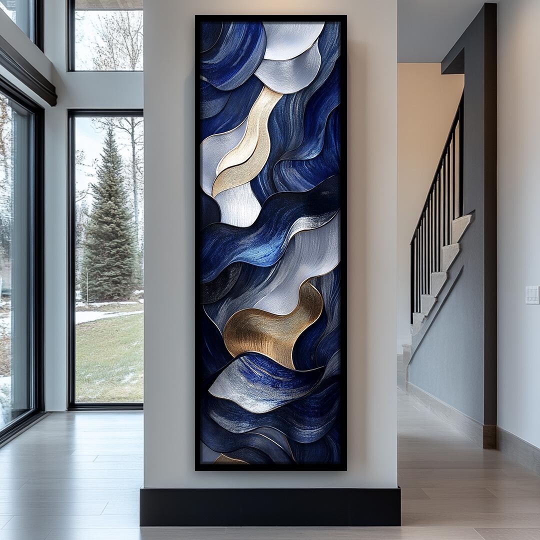 Long Narrow Wall Art, Tall and Thin Canvas Wall Art, Modern Wall Art ...