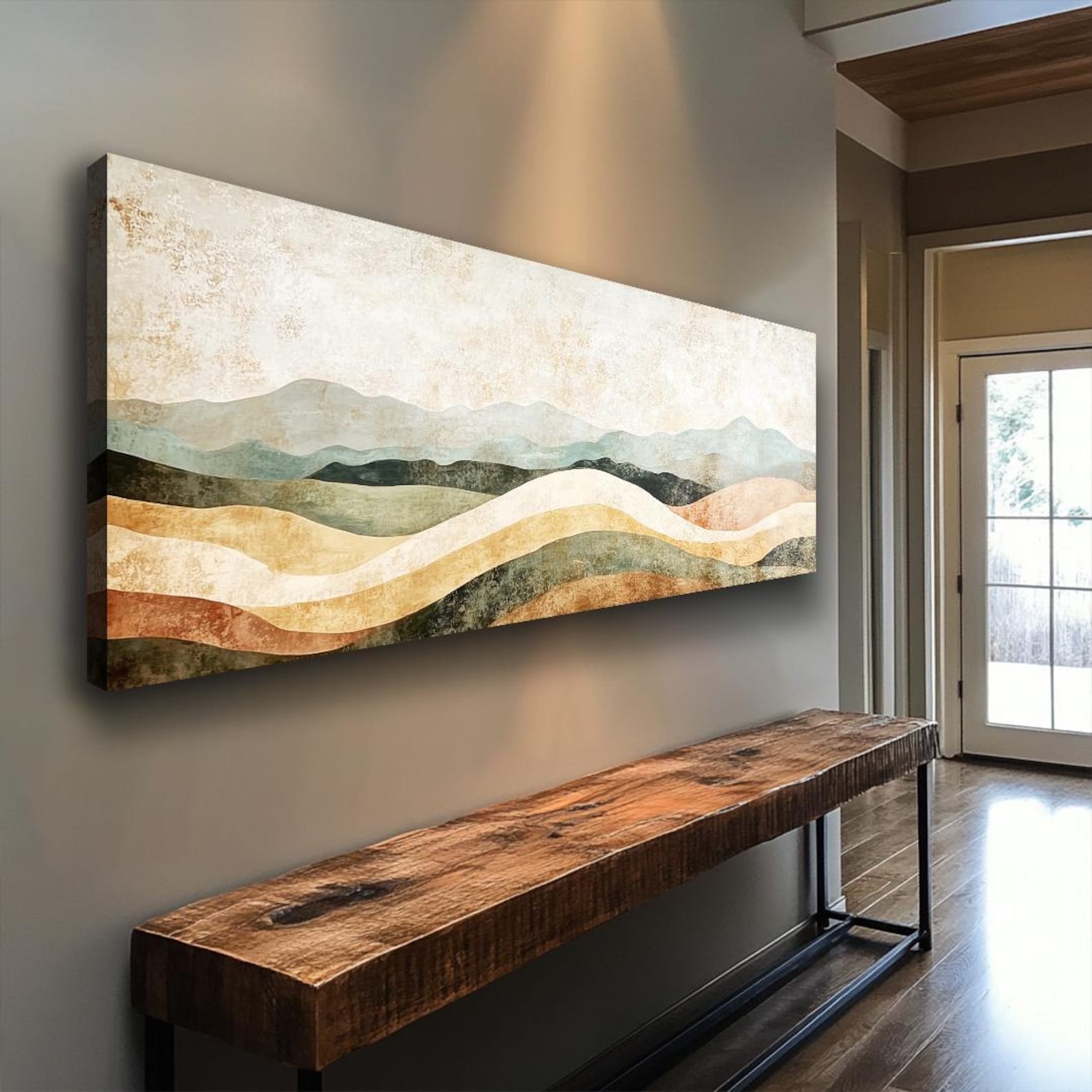 Long Horizontal Wall Art, Narrow Horizontal Wall Art, Long Narrow Wall ...