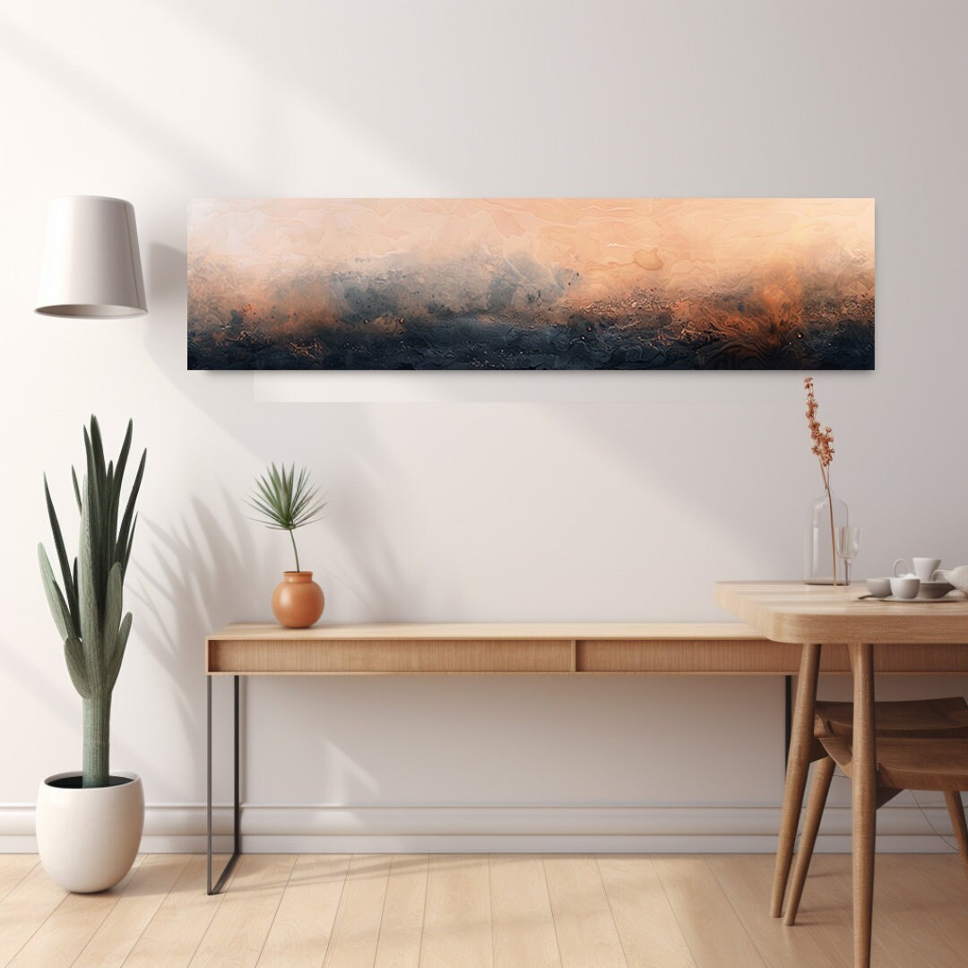Long Horizontal Wall Art, Narrow Horizontal Wall Art, Long Narrow Wall ...