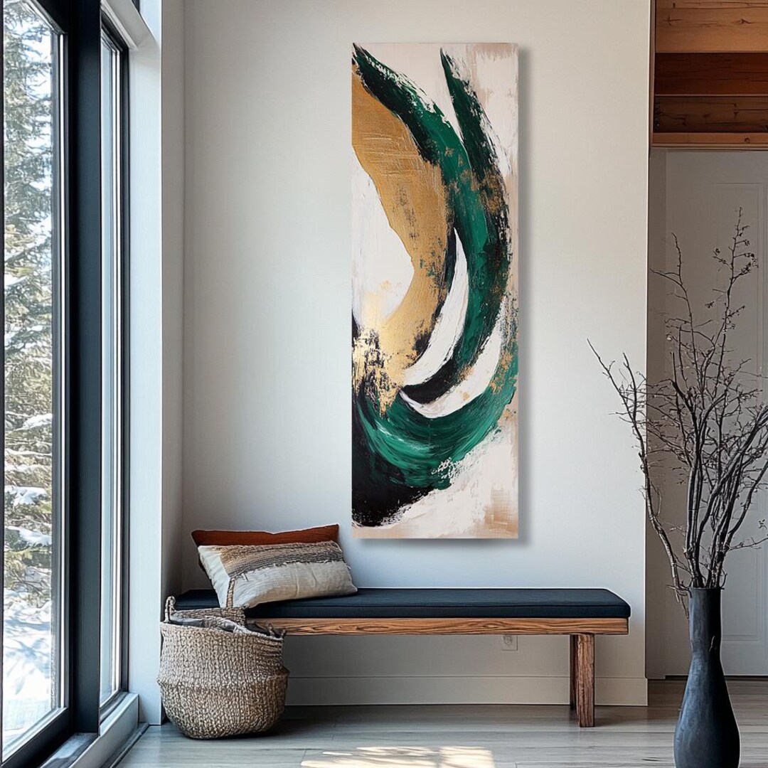 Long Narrow Wall Art, Tall and Thin Canvas Wall Art, Abstract Wall Art ...