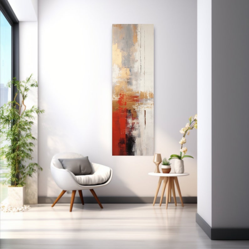 Long Narrow Wall Art Tall and Thin Canvas Wall Art Modern - Etsy Canada