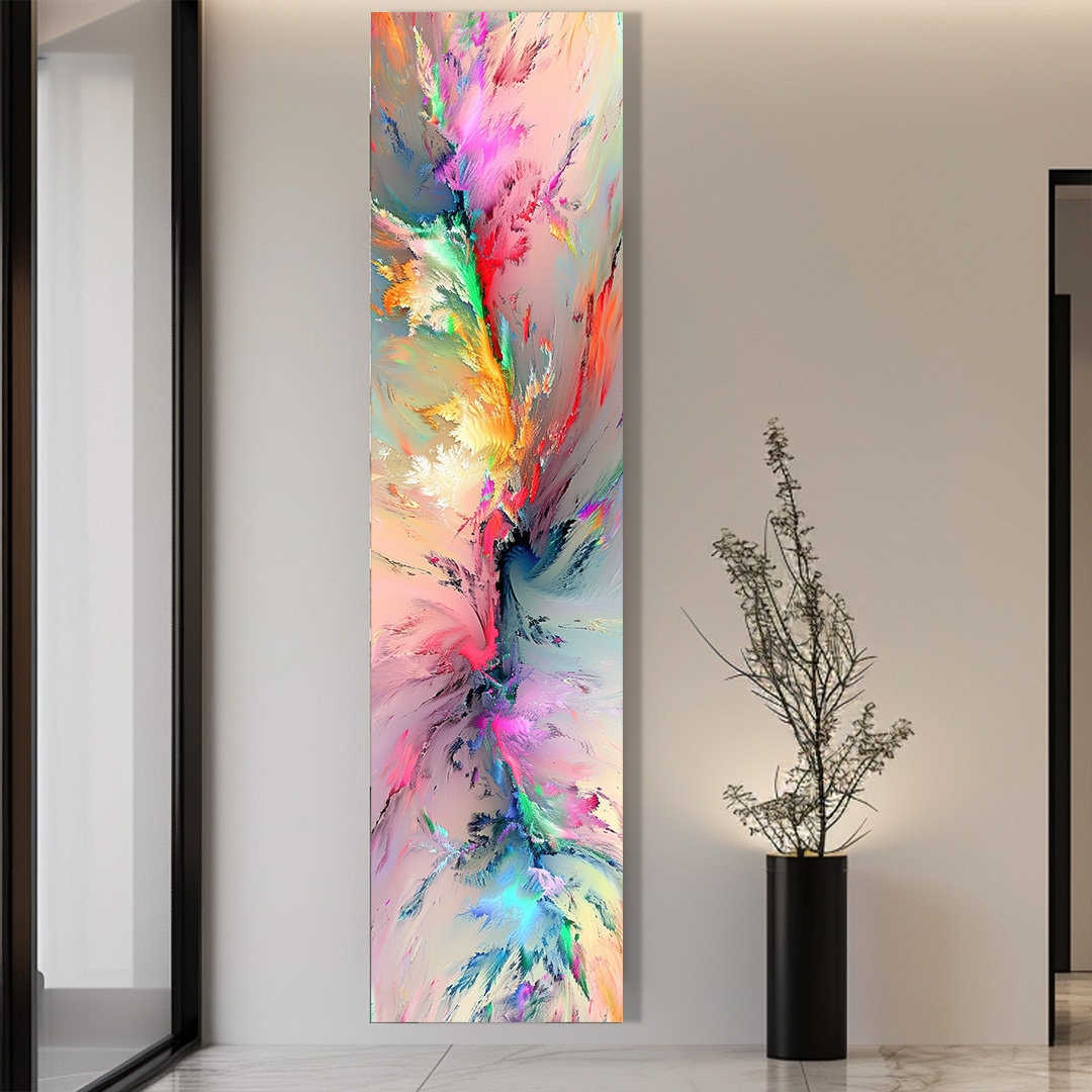 Long Narrow Wall Art, Tall Narrow Wall Art, Vertical Wall Art, Long ...