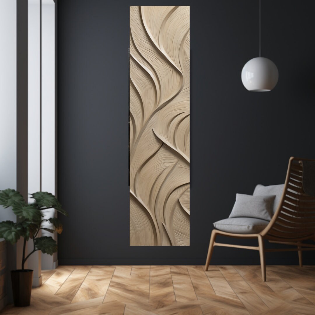 Long Narrow Wall Art, Tall Narrow Wall Art, Vertical Wall Art, Long ...