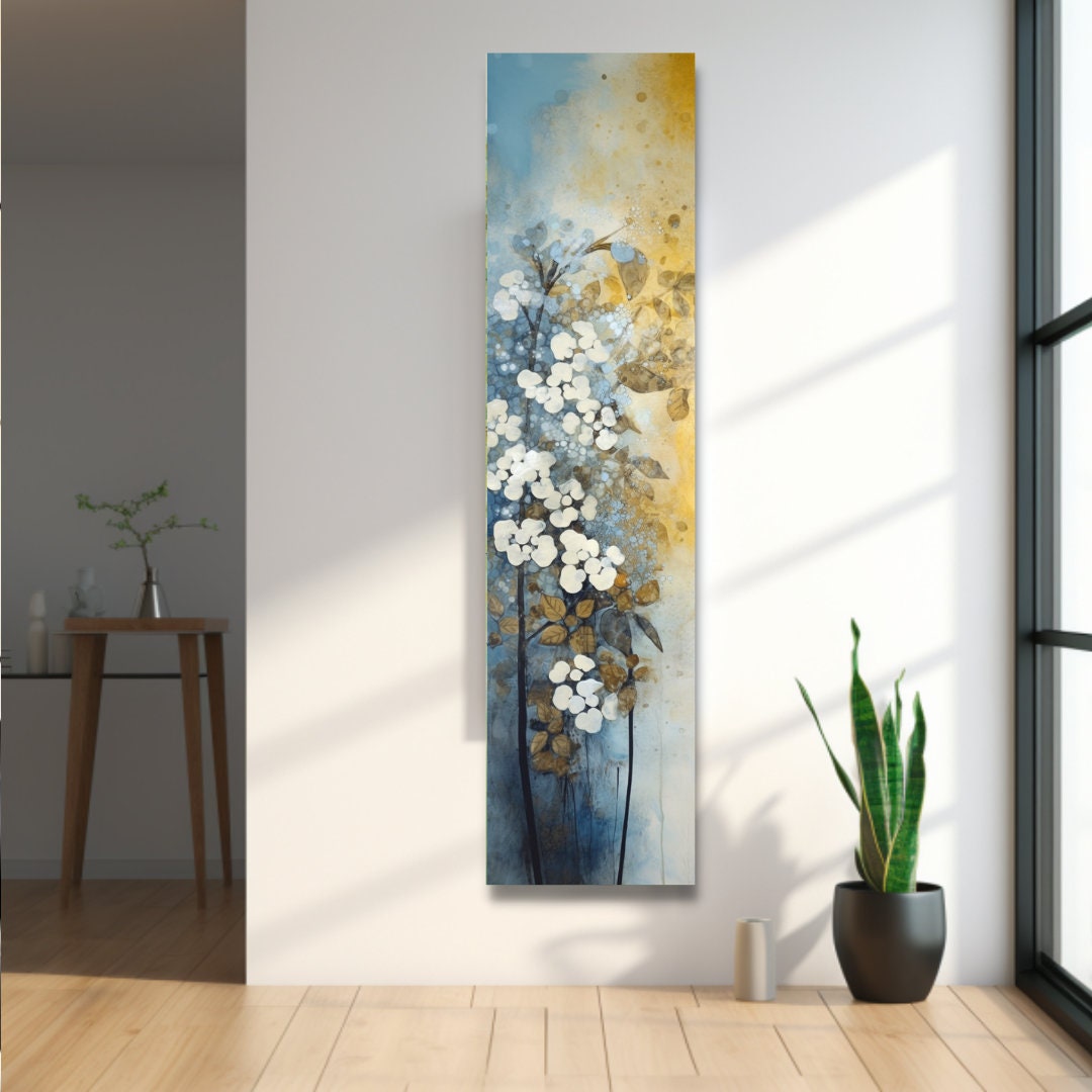 Long Narrow Wall Art, Tall Narrow Wall Art, Vertical Wall Art, Long ...