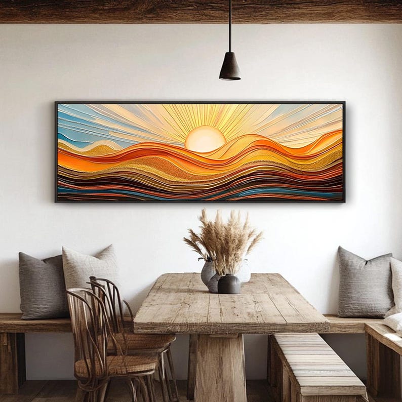 Winter Horizontal Long Narrow Wall Art, Seasonal Horizontal Narrow ...