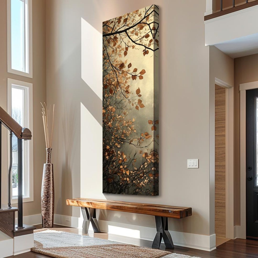 Forest Tree Wall Art With Serene Nature-inspired Tones, Elegant ...