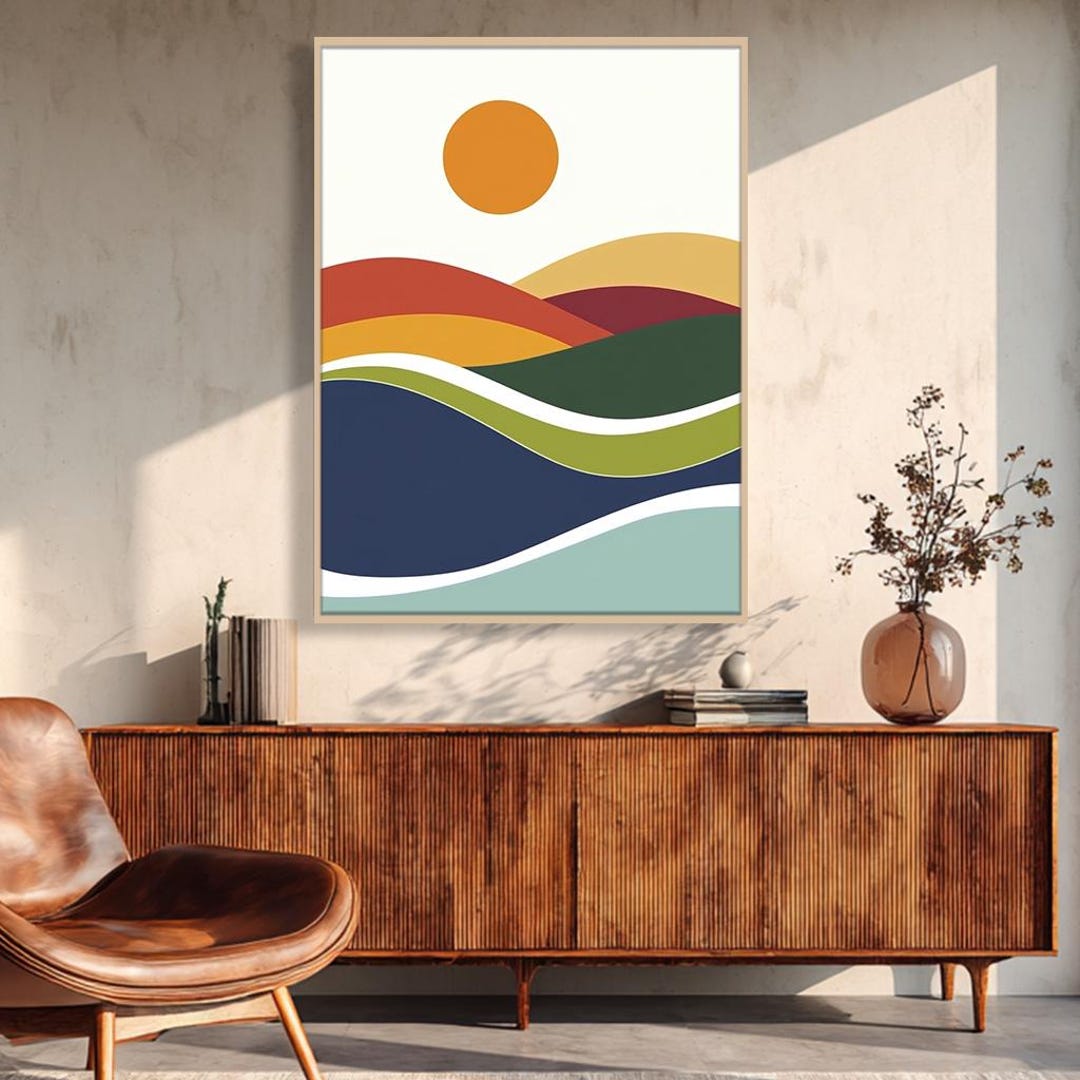 Retro Mid Century Modern Wall Art, Vintage MCM Poster Print, Atomic Age ...